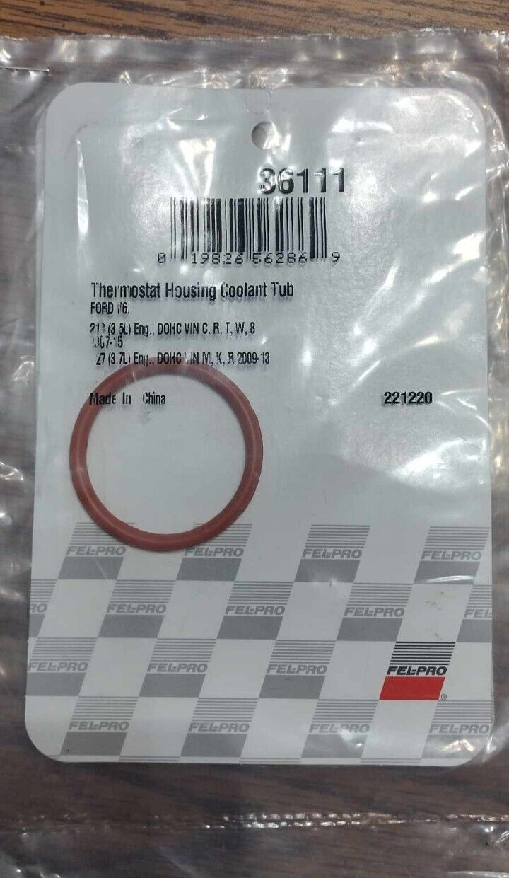 FEL-PRO 36111 Thermostat Housing Coolant Tub Outlet Seal 07-19 FORD V6 ...