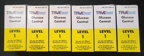 6 TRUEtest Blood Glucose Control Solution Level 1 NIPRO Diagnostics for ...