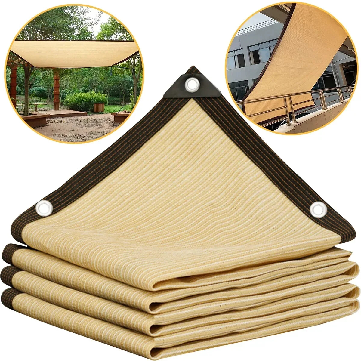Beige Shading Net, UV Protection, Plant Shed HDPE Sunscreen Fabric ...