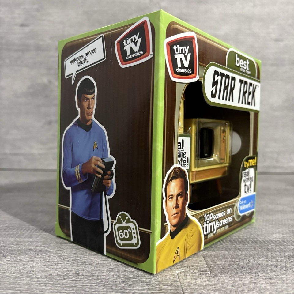 Tiny TV Classics Star Trek Collectible TV with Real Working Remote- NEW ...