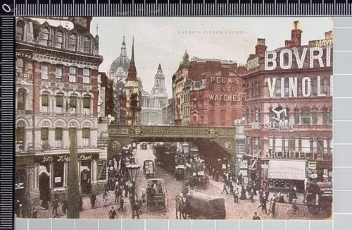 OLD POSTCARD 1906 LONDON LUDGATE CIRCUS | eBay