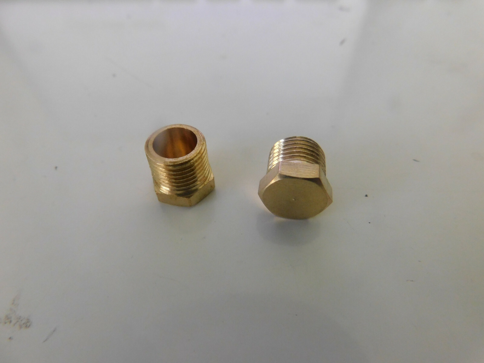 Pair of 1/8" BSP Male Brass Blanking Plugs - Hex Head | eBay UK