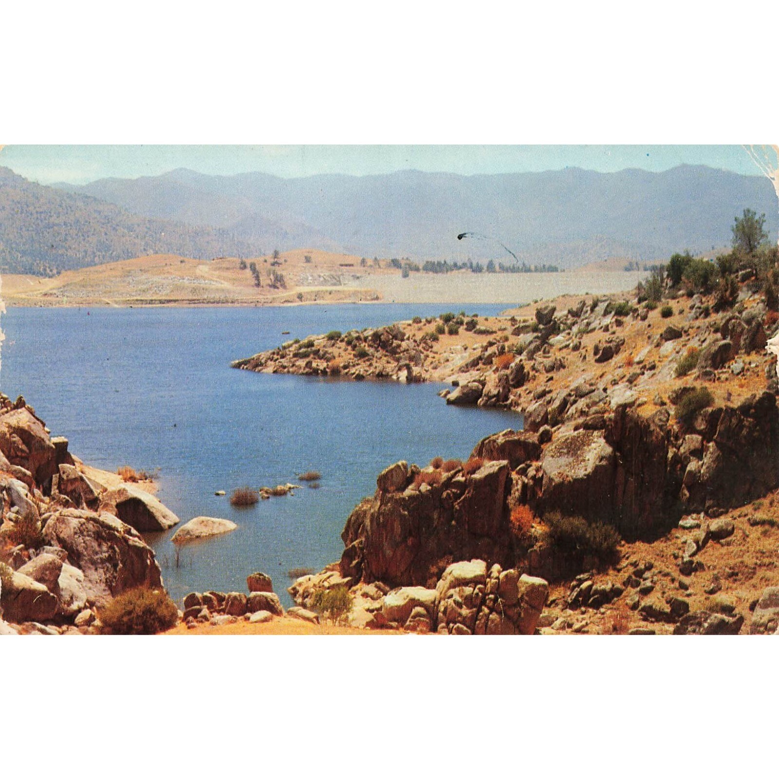 Postcard Isabella Dam and Reservoir, Kern River Valley, California ...