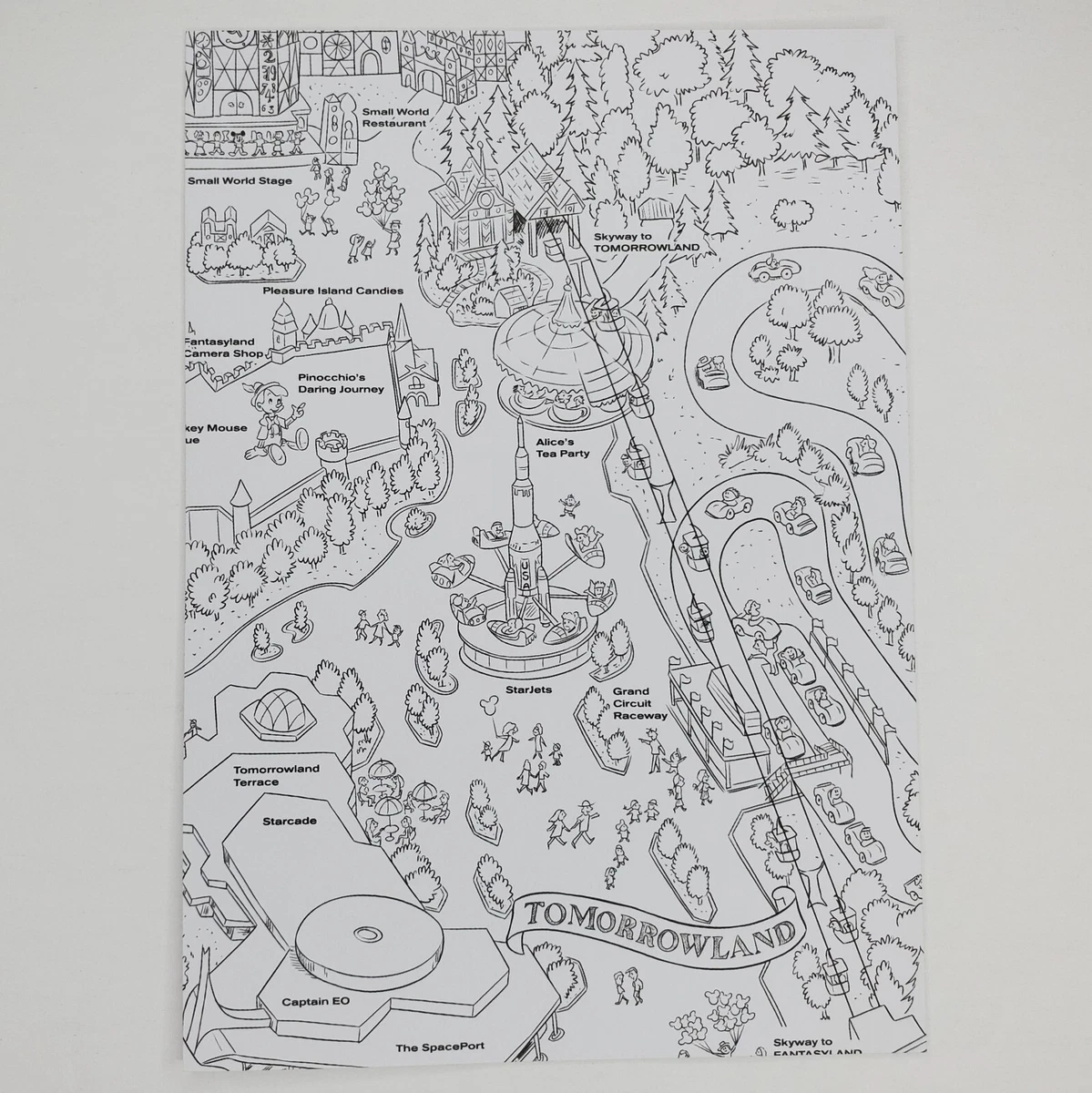 Amusement Park Map Coloring Page