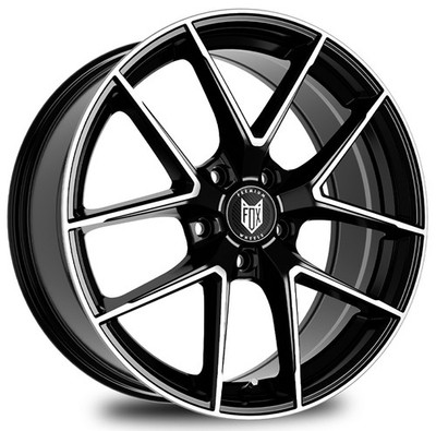 Alloy Wheels 17" Fox FX5 Black Polished Face For Toyota Celsior [Mk1 ...