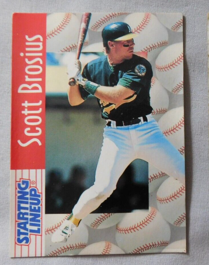1997 Starting Lineup Scott Brosius Oakland Athletics Baseball Card ex ...