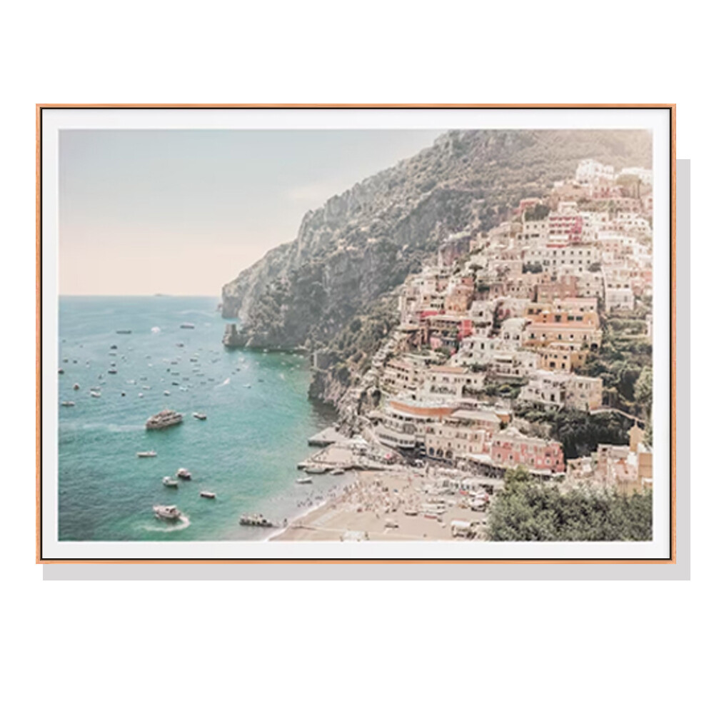 Wall Art 40cmx60cm Italy Amalfi Coast Wood Frame Canvas | eBay
