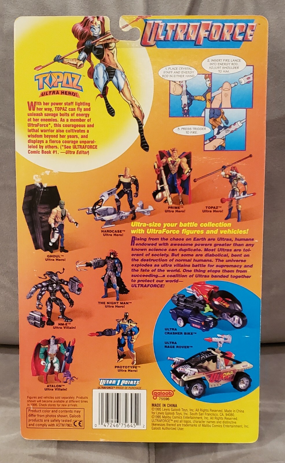 TOPAZ ULTRAFORCE ACTION FIGURE 1995 NEW BLACK CARD | eBay