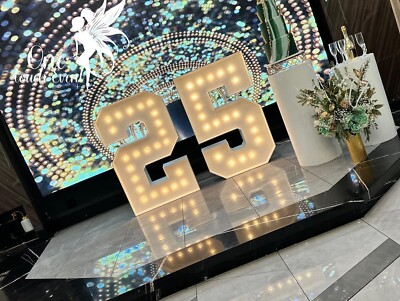 4ft/3ft/2ft Marquee light up numbers, Big light up numbers | eBay
