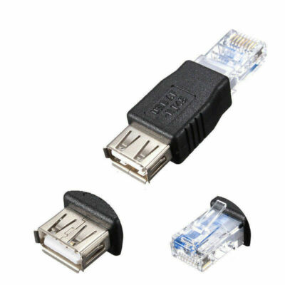 New RJ45 Male to USB AF A Female Adapter Socket LAN Network Ethernet ...