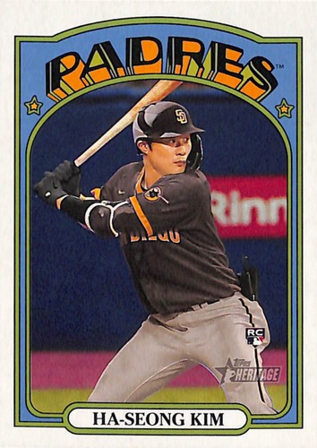 2021 Topps Heritage High Number #619 HA-SEONG KIM San Diego Padres ...