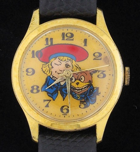Vintage wind-up Buster Brown & Tige Advertising Character Watch | eBay