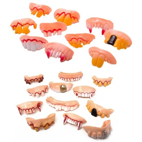 Funny Novelty Ugly Fake Teeth COSTUME PARTY Prop Trick Joke Gag Toy ...