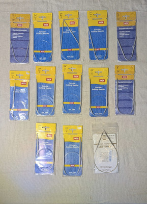 Inox Circular Knitting Needles, Nickel Plated, Plastic, excellent used ...