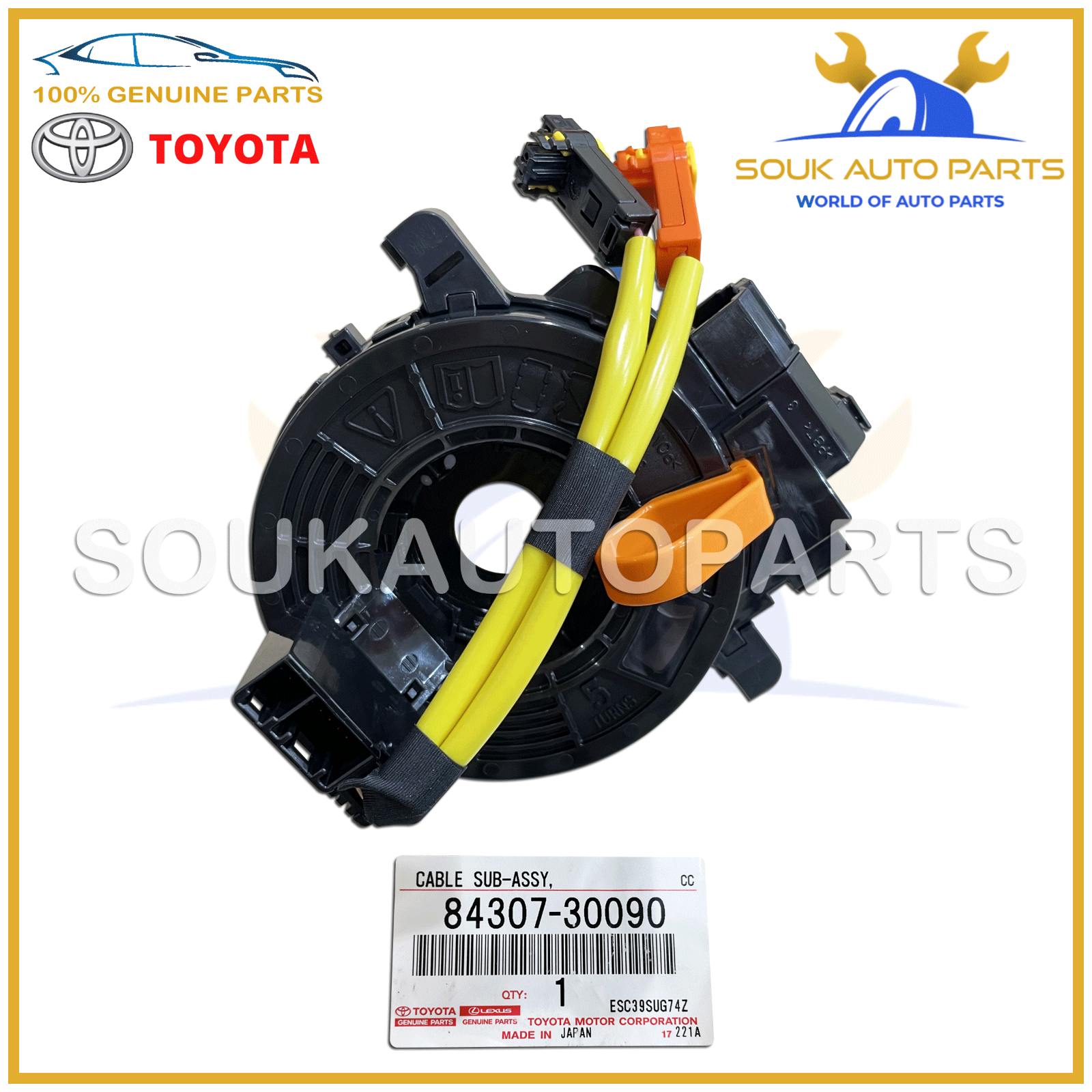 84307-30090 Genuine Toyota CABLE SUB-ASSY, SPIRAL 8430730090 OEM Lexus ...