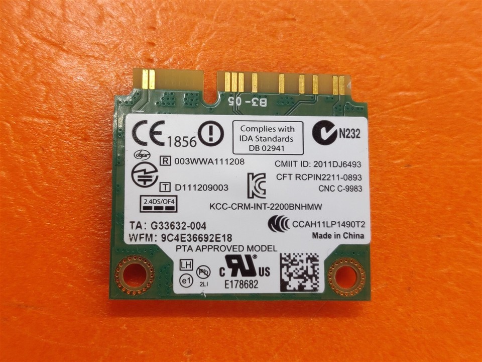 ⭐️⭐️⭐️⭐️⭐️ Laptop Module WiFi Card Intel Centrino Wireless N 2200 ...