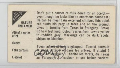 1958 Nabisco Canada Nature Untamed Food Issue Ocelot #10 0kb5 | eBay