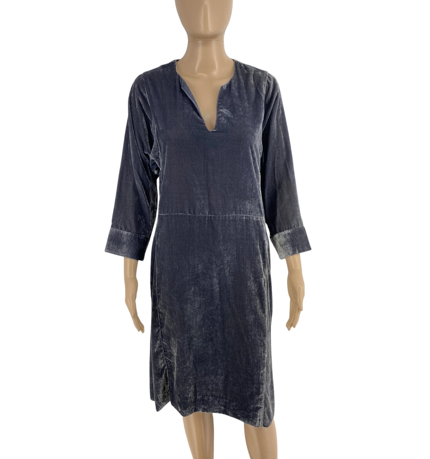 Odd Molly Mujer Gris Oscuro Alison Terciopelo Manga Larga Vestido Talla ...