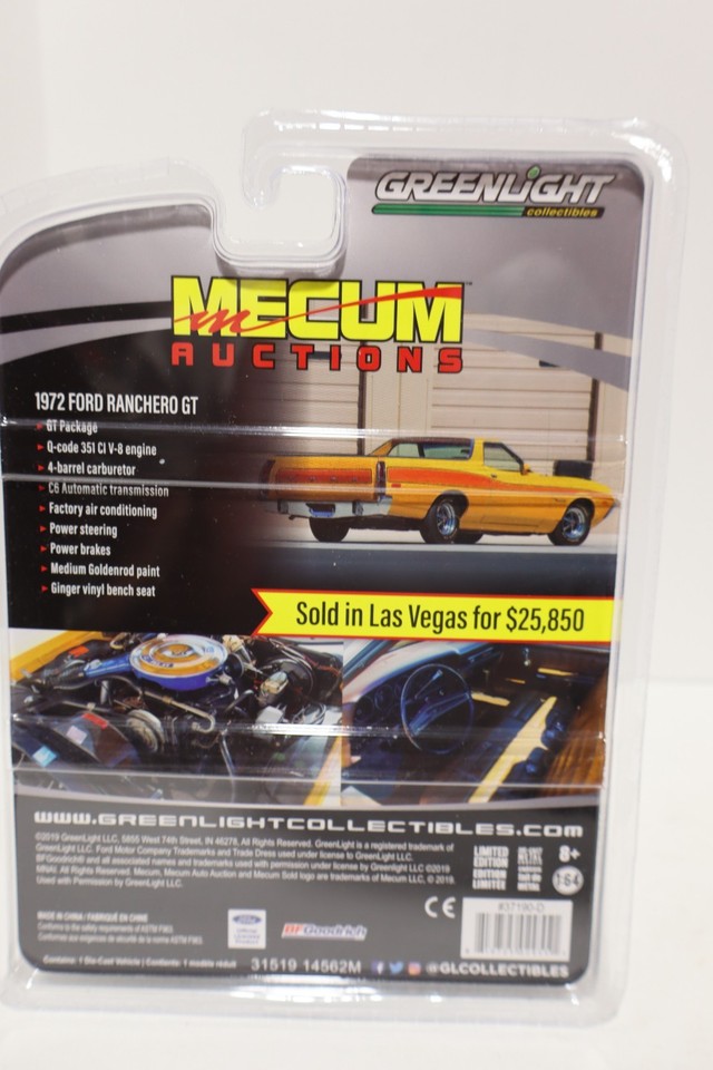 GREENLIGHT MECUM AUCTIONS 1972 FORD RANCHERO GT GREEN MACHINE CHASE | eBay
