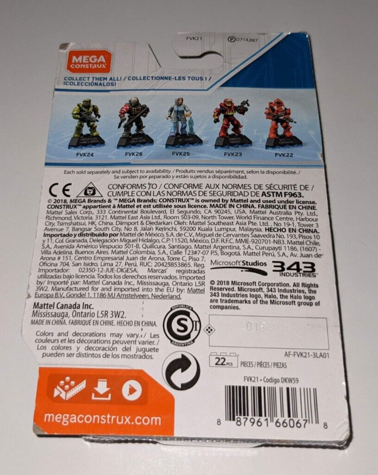 Mega Construx Halo Heroes Series 8 Jackal Minor with Needler & Energy ...