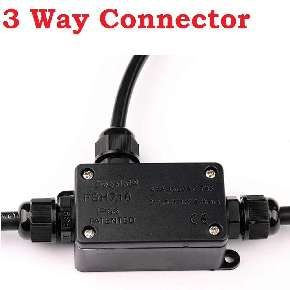 Electrical Cable Wire Junction Box Case Connector Outdoor 2-3 Way ...