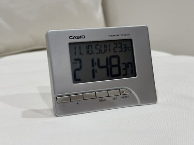Casio Blue Resin Digital Display Portable Quartz Table Clock DQ-747 | eBay