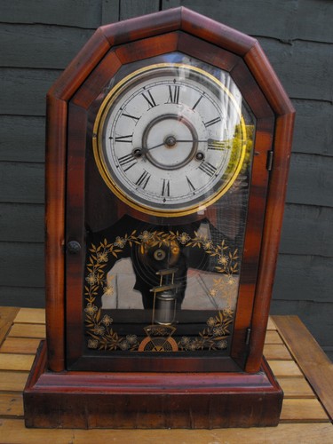 Antique American Jerome & Co. 1800.s Mantle Clock Repair Key & Pendulum ...