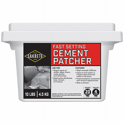 4 PAK Sakrete; 10 LB; Fast Setting Cement Patcher; Quality Mixture Of ...