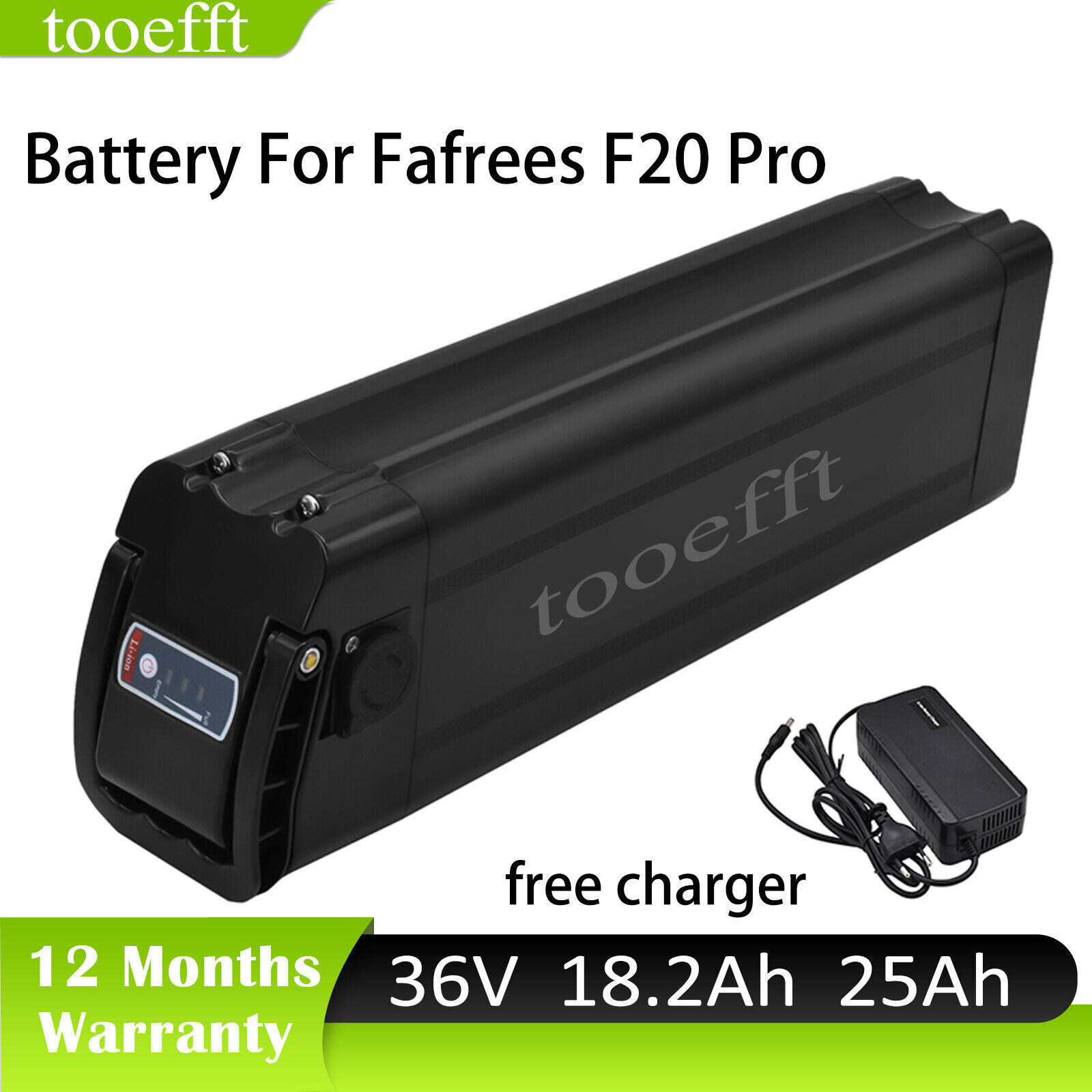 tooefft 36V 18.2Ah 25Ah Lithium ion batteries for Fafrees F20 Pro ...
