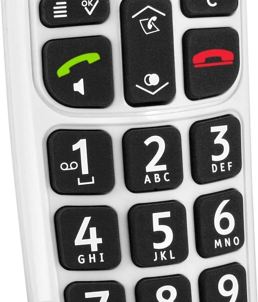 Big Buttons Cordless Phone Answer Machine Landline Telephone Twin ...