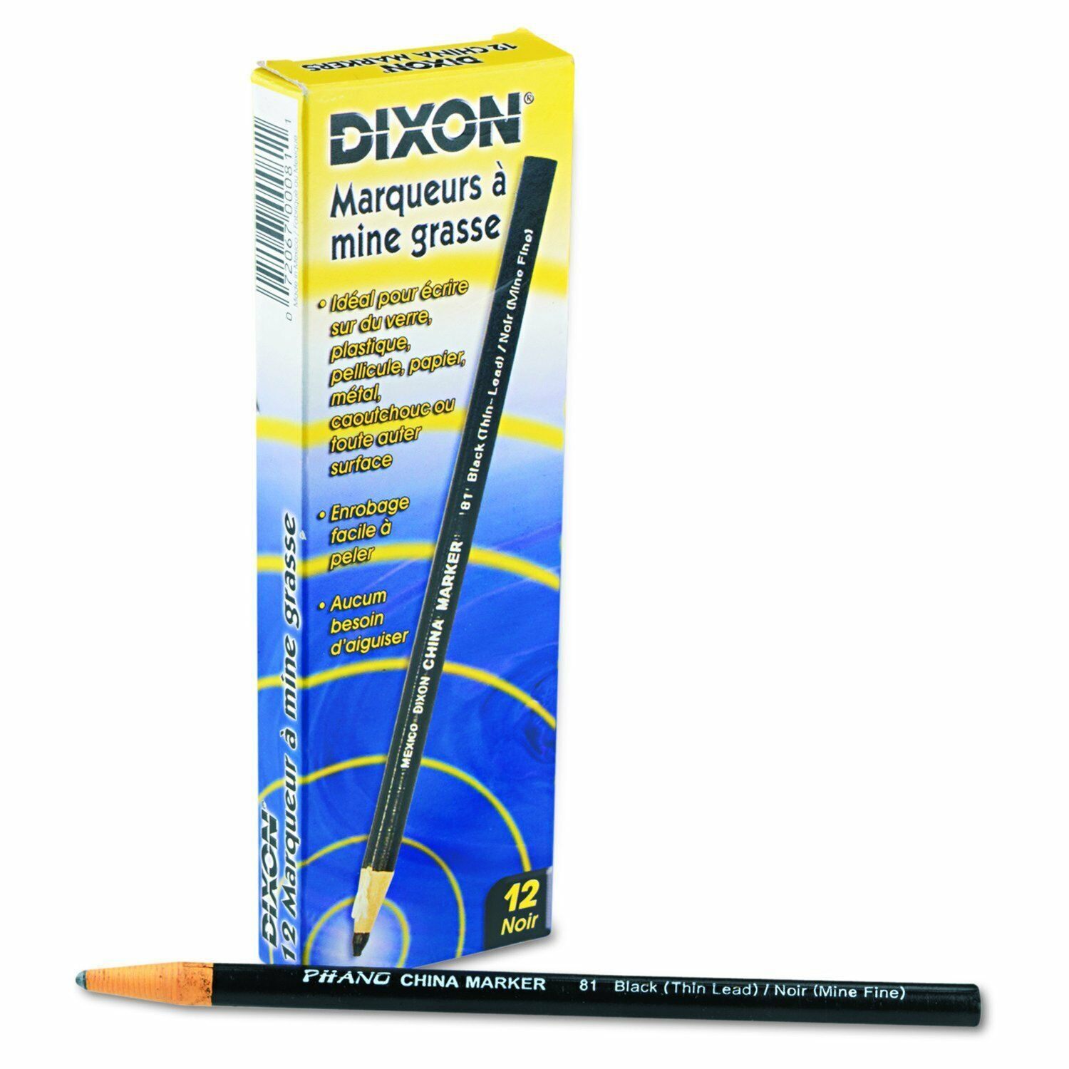 Dixon Phano China Markers Thin Peel-Off Blue 2 Pks 24 ct Free Shipping ...