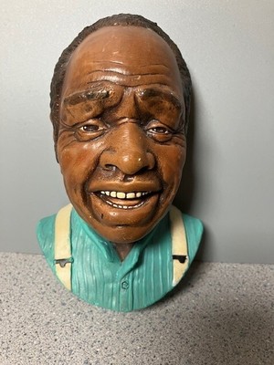 Vintage Black Americana Man Jim Chalkware Chalk Head Wall Hanger Art ...
