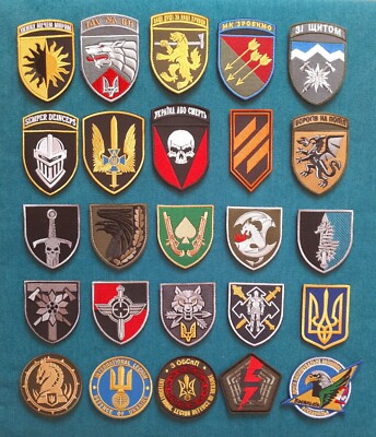 Ukrainian Army Patch Set 25 Patches Armed Forces Ukraine Military Badge ...