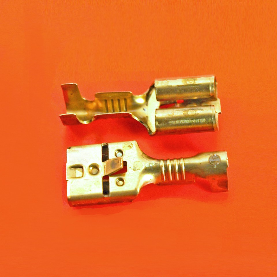 Quality 6.3mm Brass Female Spade/Lucar Terminals x 250 - Non Insulated ...
