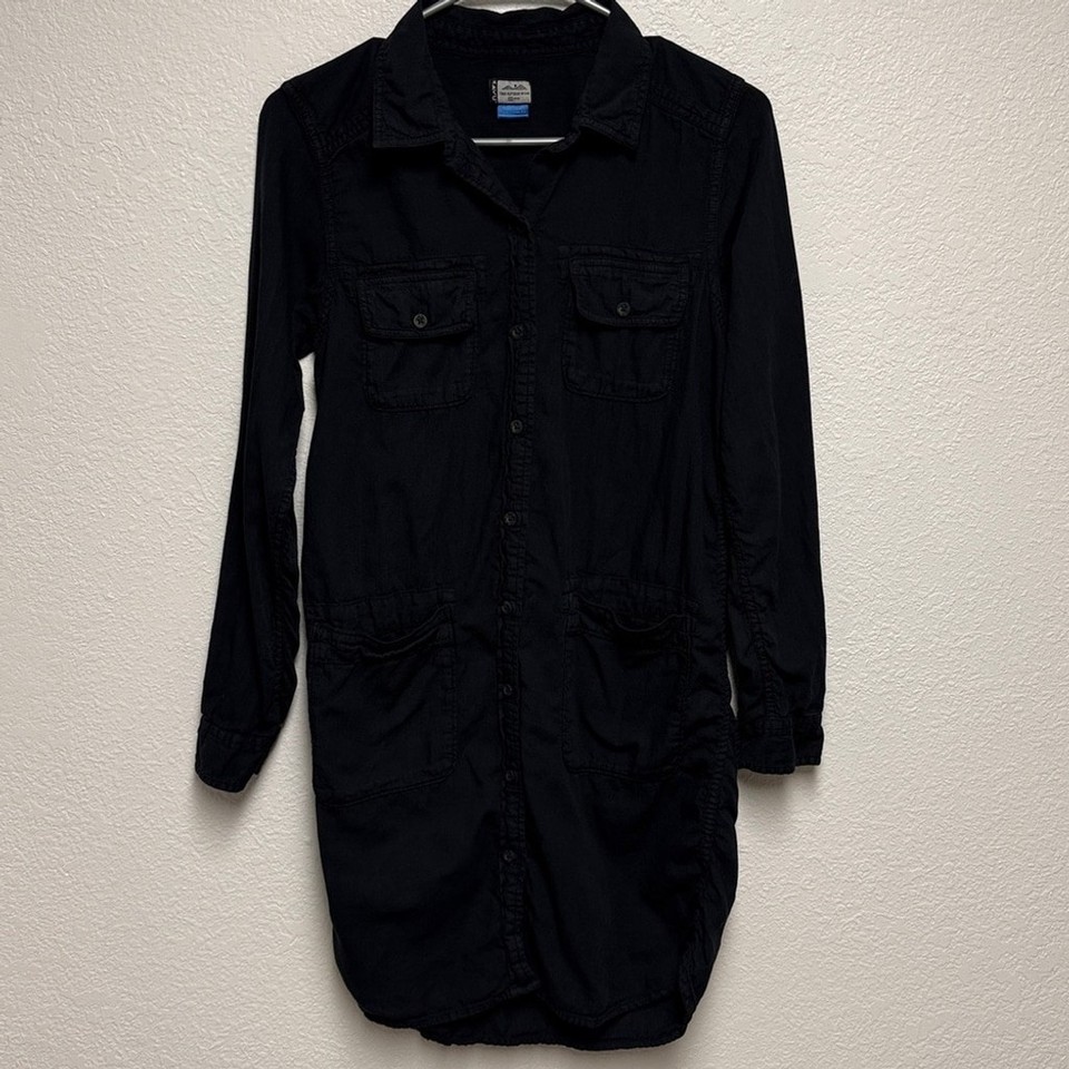 Kavu Wahalla Black Button-Up Shirt Dress XS | eBay