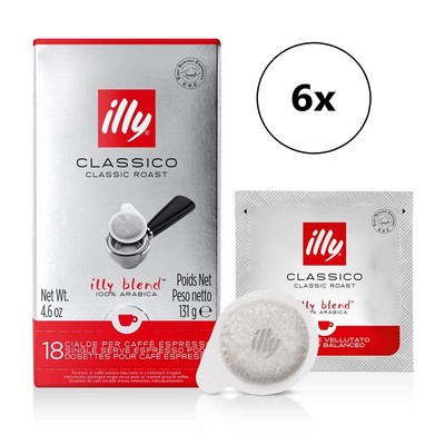 illy E.S.E. Kaffeepads Classico 6x 18 Stück abbaubare Pads 100% Arabica Crema | eBay.de