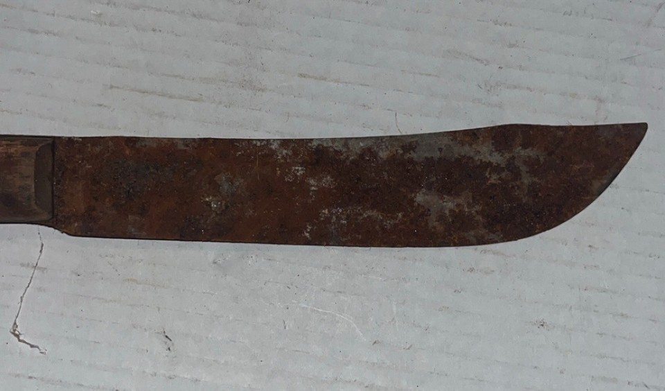 antique primitive rusty 11.5" knife horror prop or collectible | eBay