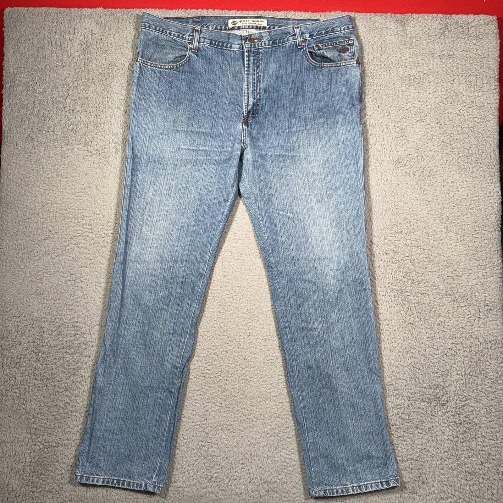 Harley Davidson Jeans Men 42x32 Medium Wash Denim Str… - Gem