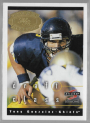 TONY GONZALEZ 1997 Score Hobby Reserve Draft Class Gold Stamp Insert ...