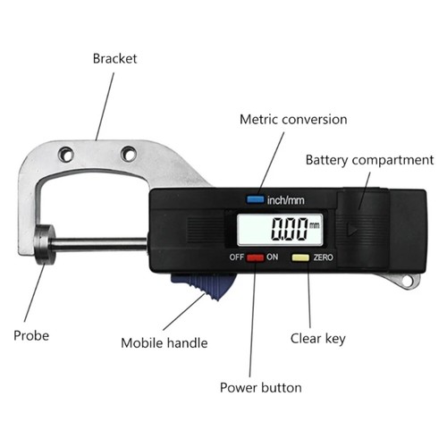 Digital Horizontal Thickness Gauge Jewellery Bead Ruler Round Diameter ...