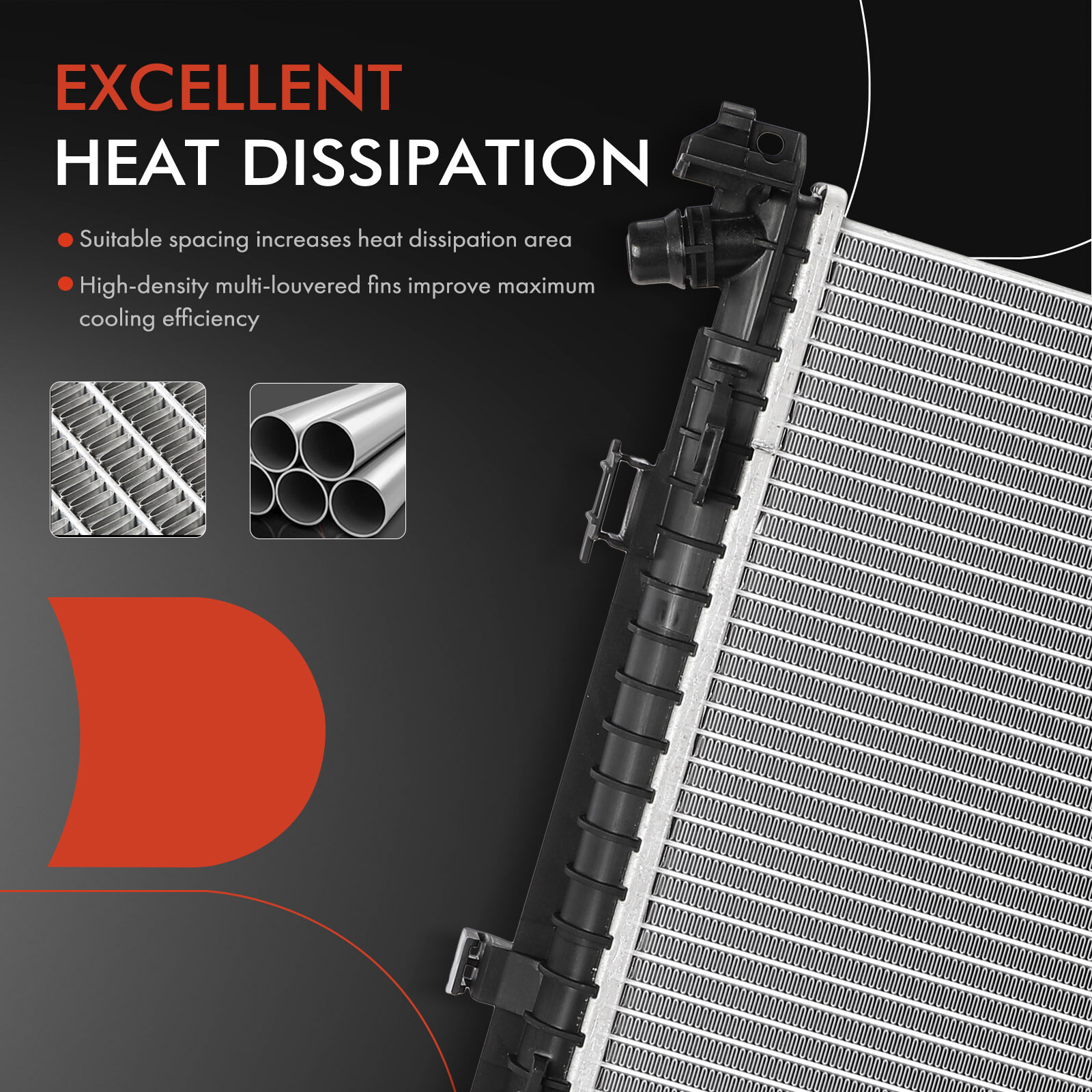 Auxiliary Radiator without Oil Cooler for BMW G01 X3 18-23 G02 X4 ...