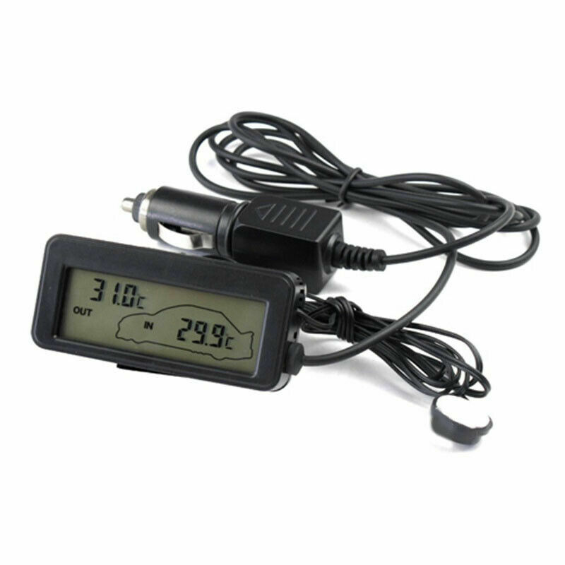 12V Car Digital LCD Display Thermometer Inside Outside Temperature ...