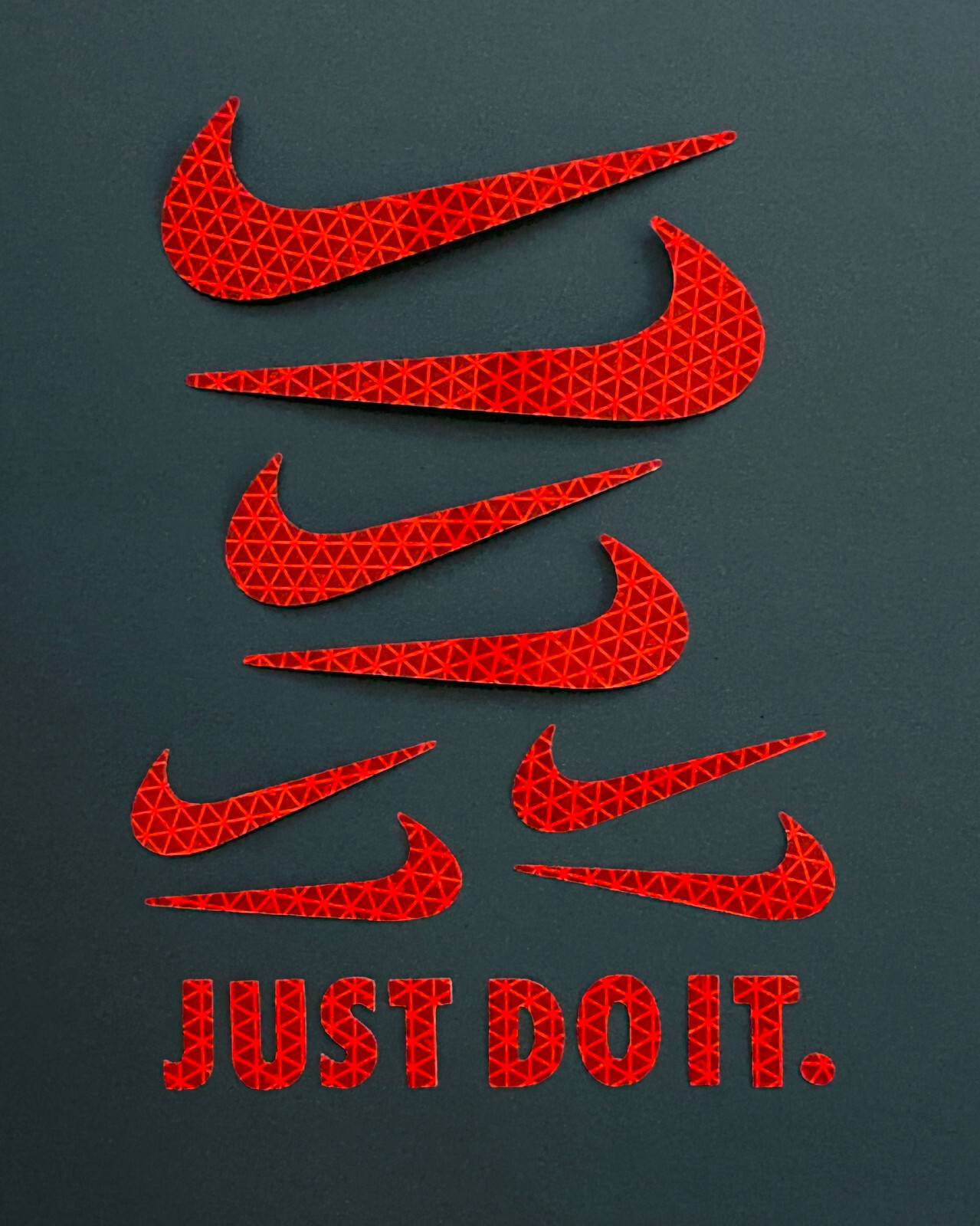 Nike Swoosh Logo Stickers Decals Reflective Reflector Pack Flexible ...