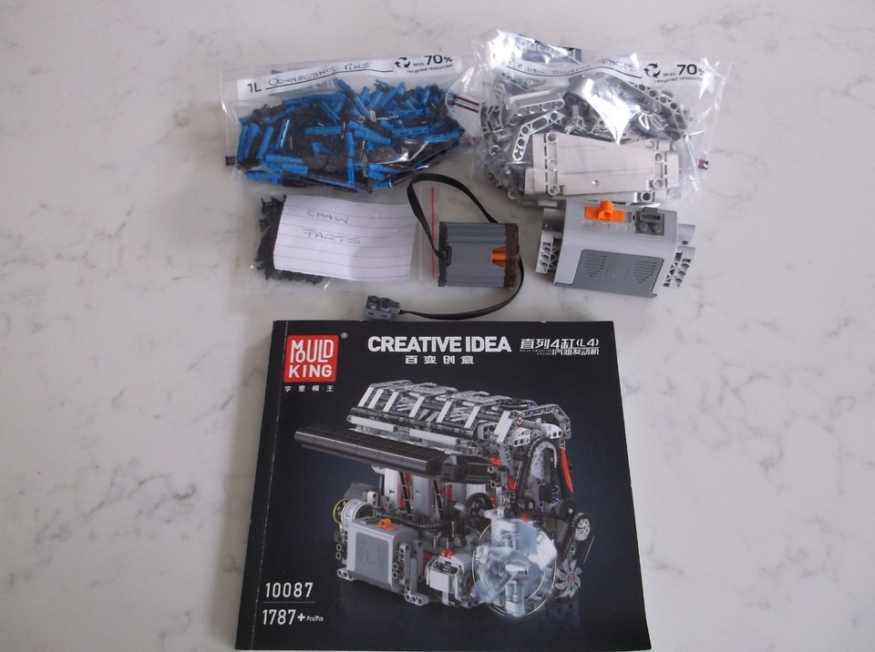 MOULD KING 10087 4 CYLINDER ENGINE MODEL | eBay UK