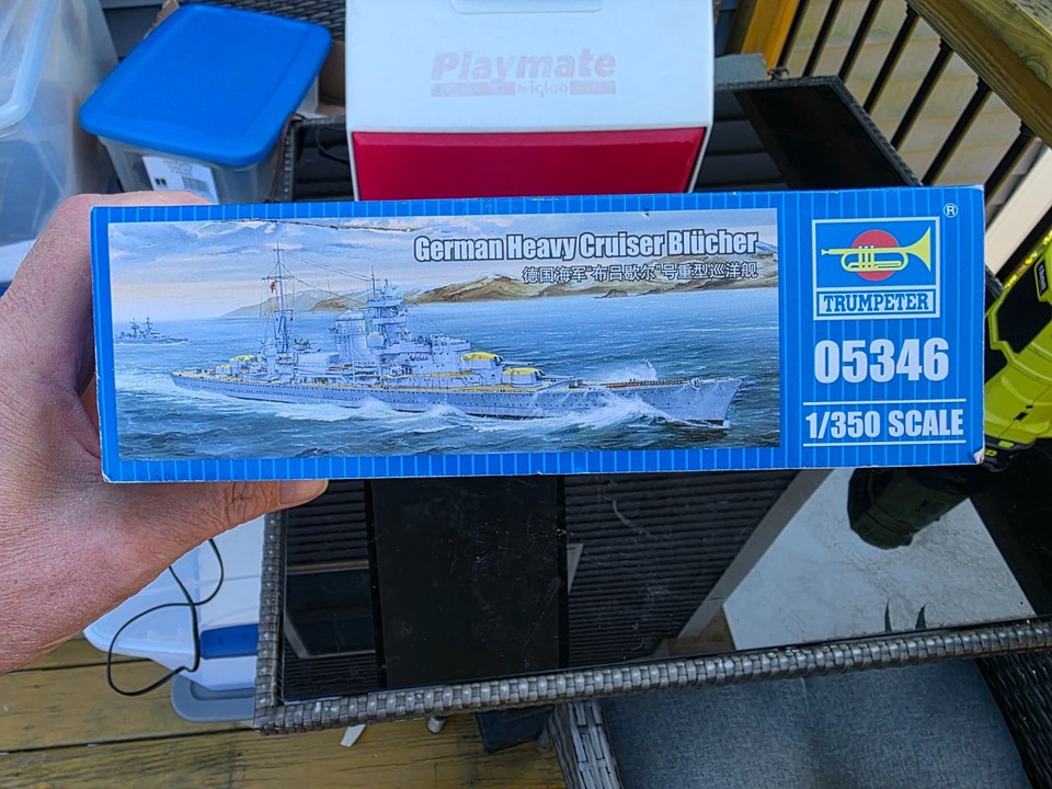 Trumpeter 1/350 WWII German Heavy Cruiser Blucher / Blücher Model Ship ...