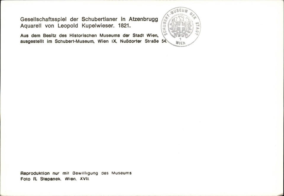 RPPC Schubert Society Game Atzenbrugg vintage postcard w765 | eBay