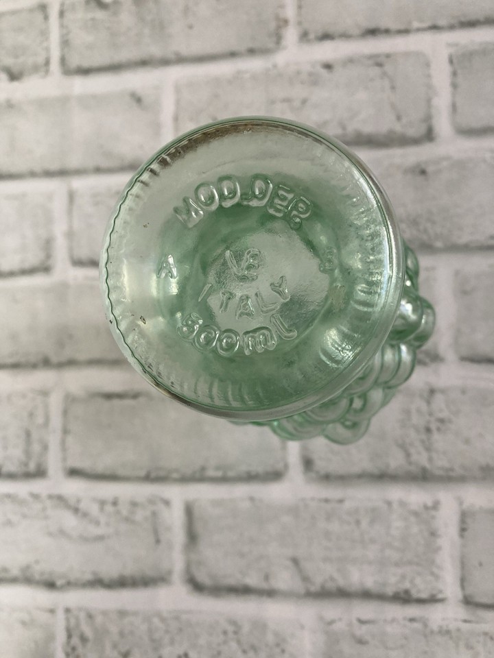 Vintage 70's GREEN GRAPE GLASS BOTTLE ~ DECANTER & STOPPER ~ Mod.Der ...