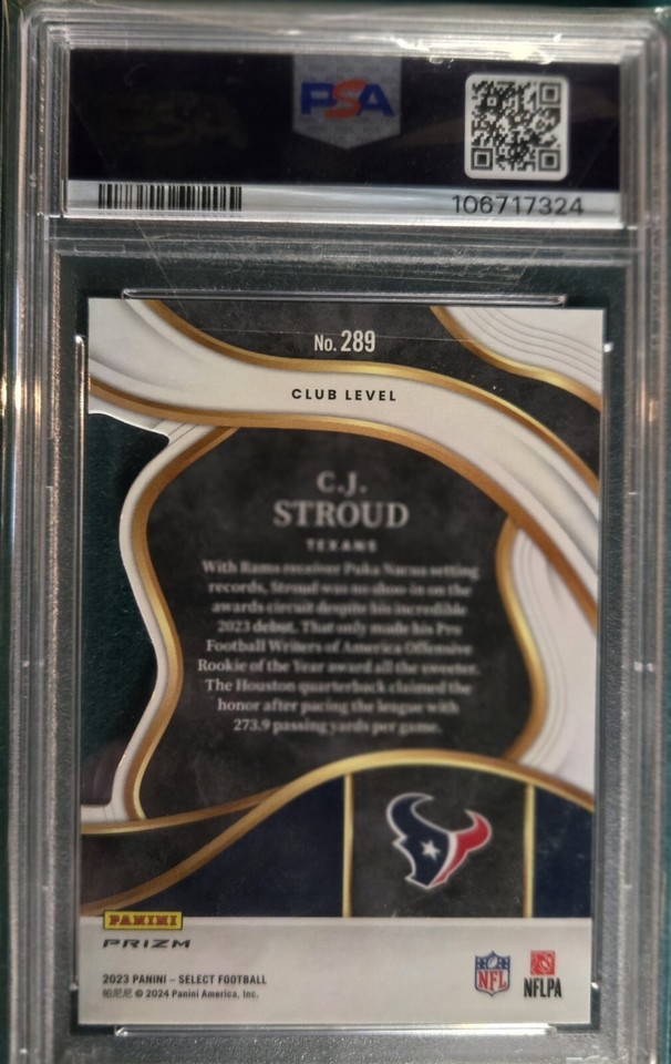 SILVER Prizm Die Cut C.J. Stroud ROOKIE - MINT PSA 9 | eBay
