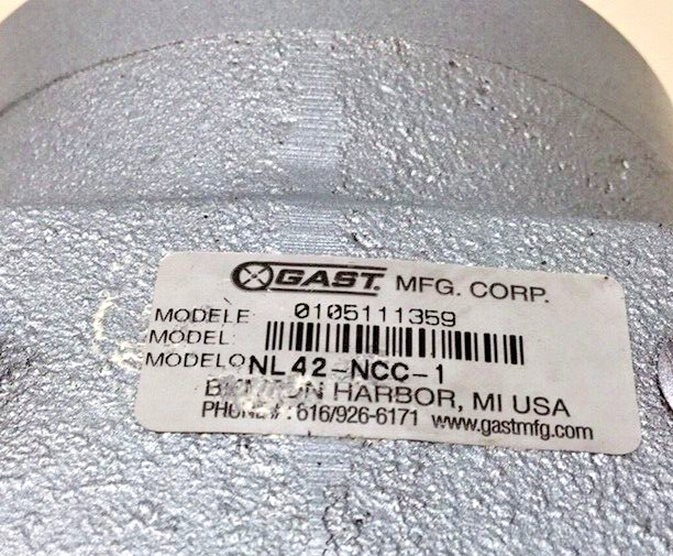 Gast NL42-NCC-1 Rotary Vane Air Motor 1/4" NPT 1/2" Shaft | eBay