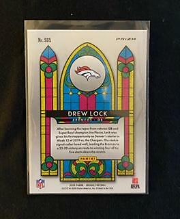 2020 Mosaic DREW LOCK Broncos Stained Glass Mosaic Case Hit SSP ,GEM ...